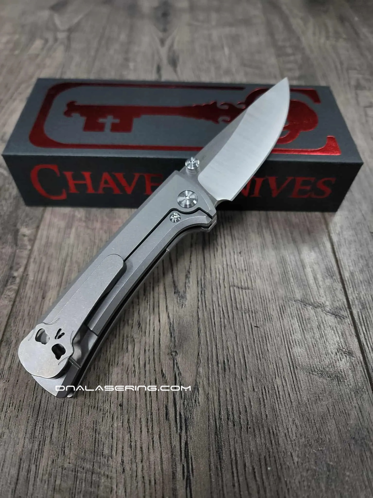 Chaves Knives – Relief Engraved RCK9 – Titanium Scales – Chaves Skull ...